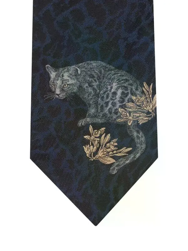 Etro Jacquard Animal Motif Neck Tie