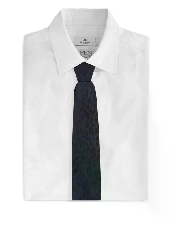 Etro Jacquard Animal Motif Neck Tie