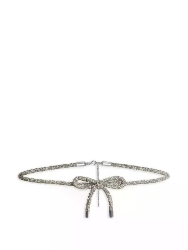 Alberta Ferretti Bow Detail Belt - Silver