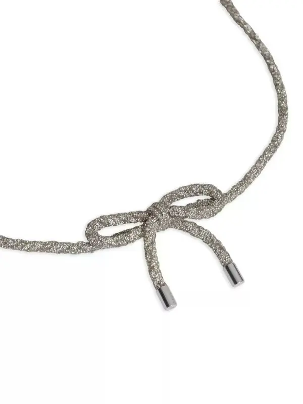 Alberta Ferretti Bow Detail Belt - Silver