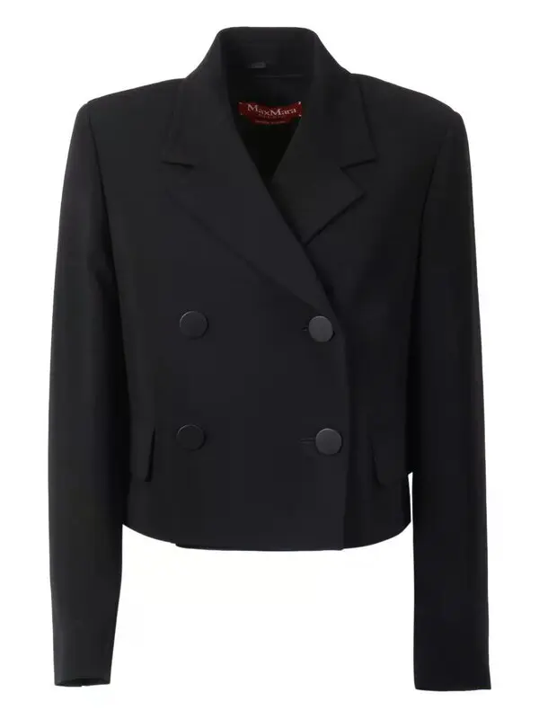 Max Mara Caprera Button Jacket - Black