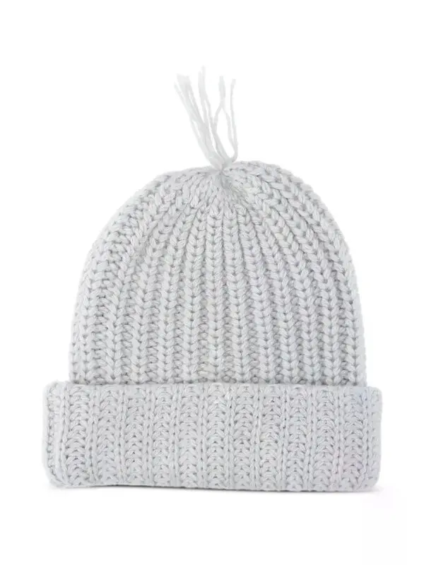 MYTHINKS Ribbed-knit Beanie - Grey