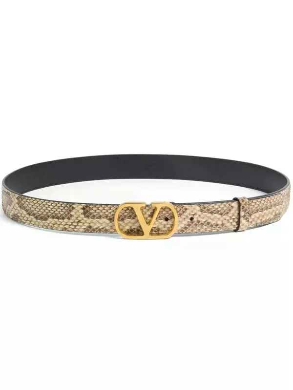 Valentino Garavani 30mm Vlogo Signature Belt - Neutrals