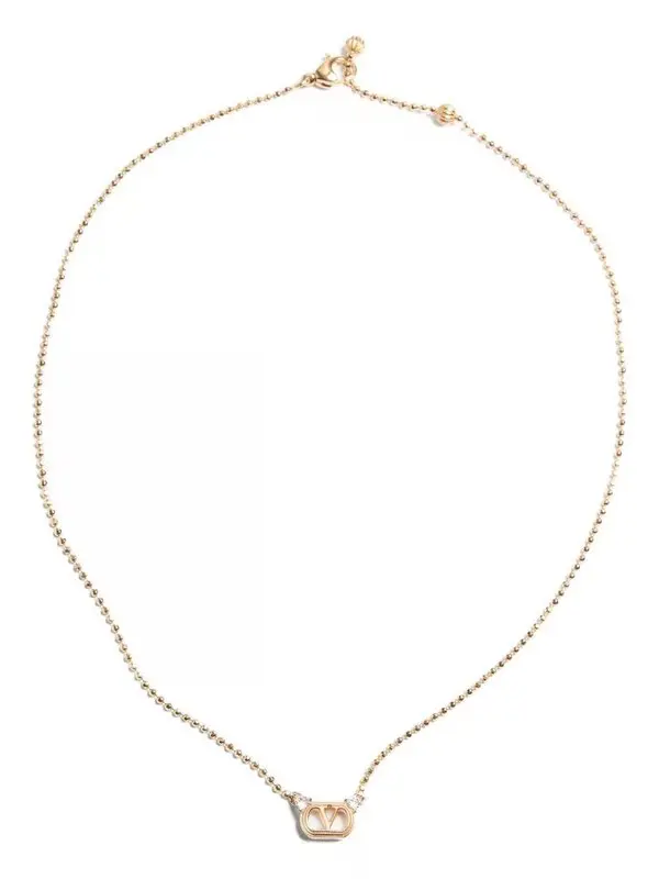 Valentino Garavani Ovalette Crystal-embellished Necklace - Gold
