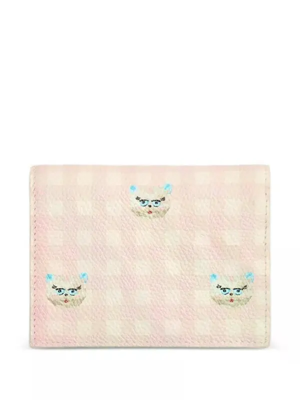 Valentino Garavani Le Chat De La Maison Grainy Leather Wallet