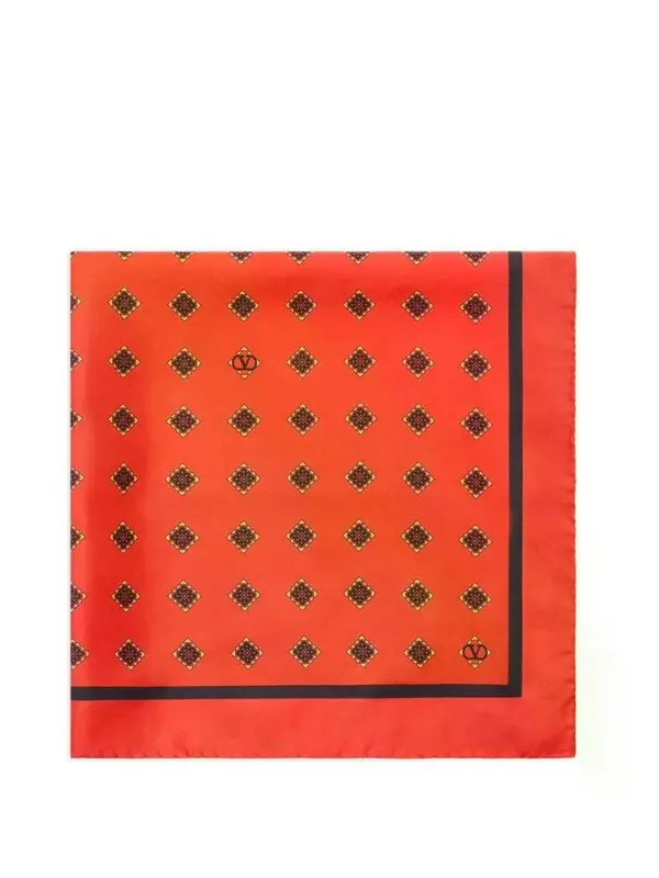 Valentino Garavani Opticool Silk Scarf - Red