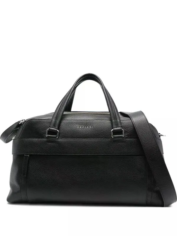 ORTIGNI Top-handle Leather Luggage - Black
