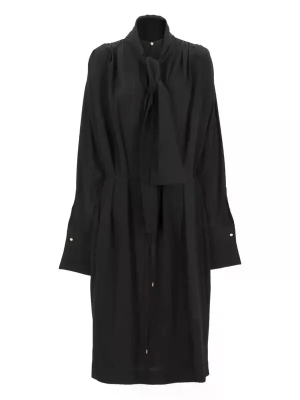 Carven Tie-neck Maxi Shirt Dress