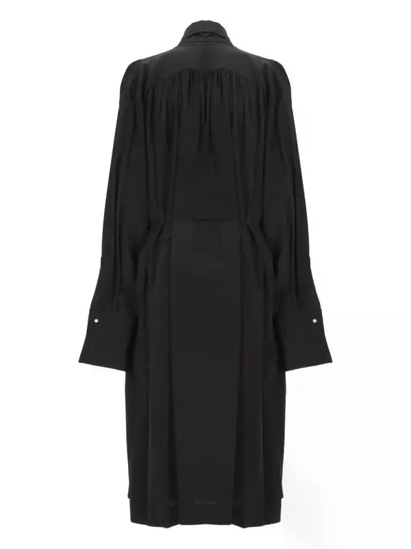 Carven Tie-neck Maxi Shirt Dress