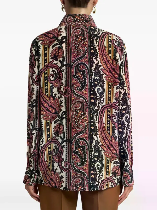 Etro Leafy Paisley-motif Silk Shirt