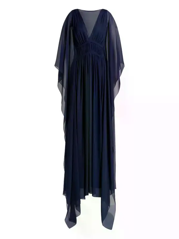 Alberta Ferretti V-neck Maxi Dress - Blue