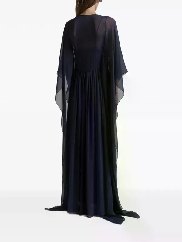 Alberta Ferretti V-neck Maxi Dress - Blue