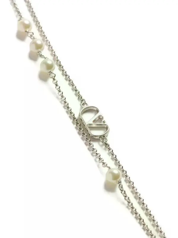 Valentino Garavani Vlogo Signature Necklace With Pearls