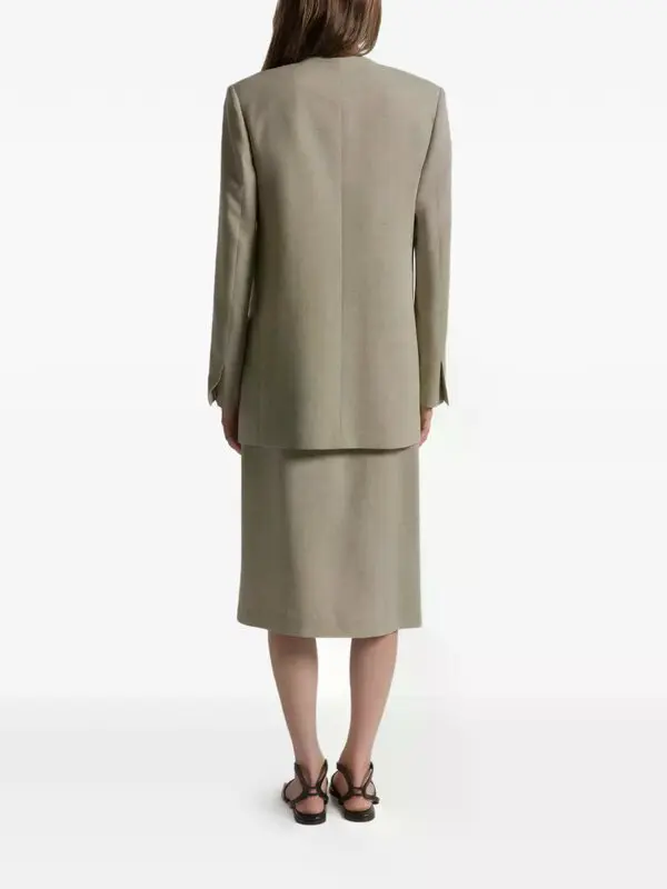 Alberta Ferretti Double-breasted Buttoned Jacket - Neutrals