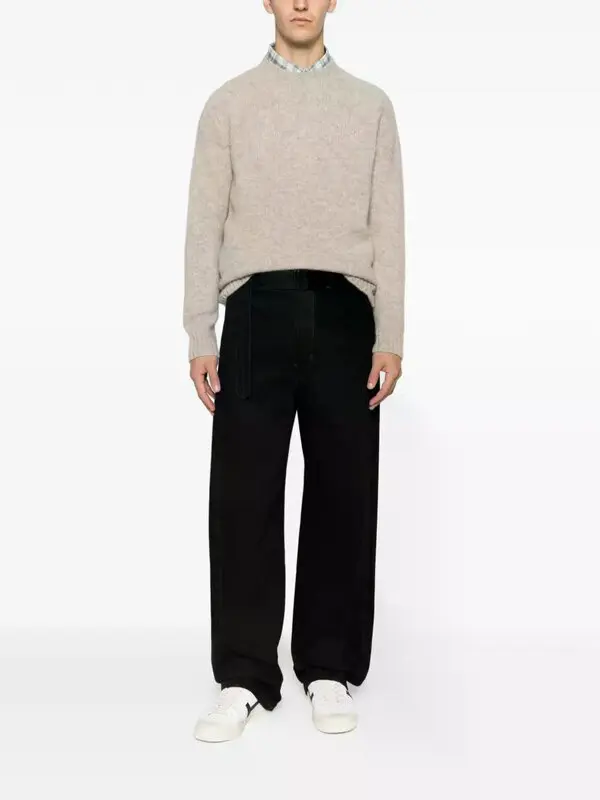 FILIPPO DE LAURENTIIS Ribbed Crew Neck Sweater - Neutrals