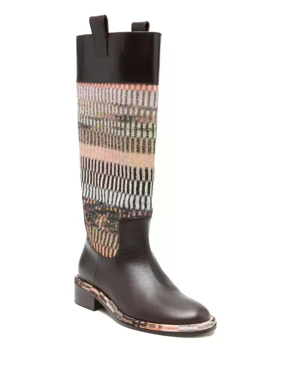 Missoni Paneled Knee High Boots