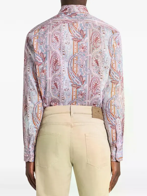 Etro Paisley Satin Shirt - Blue