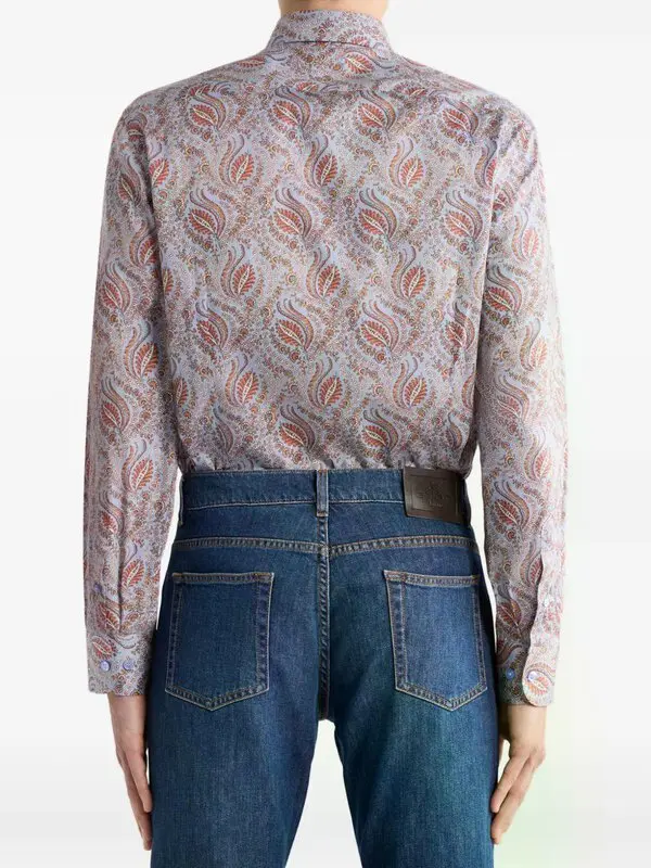 Etro Paisley Foliage Satin Shirt