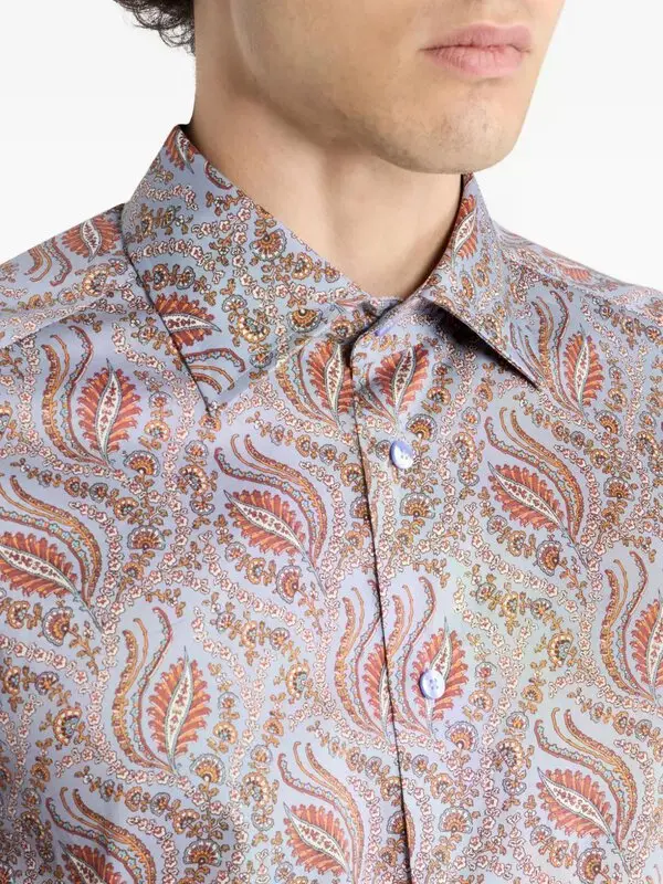 Etro Paisley Foliage Satin Shirt