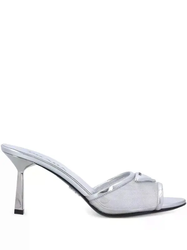 Prada Triangle Logo Sandals