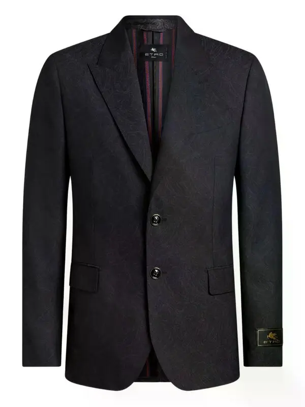Etro Jacquard Paisley Single-breasted Jacket