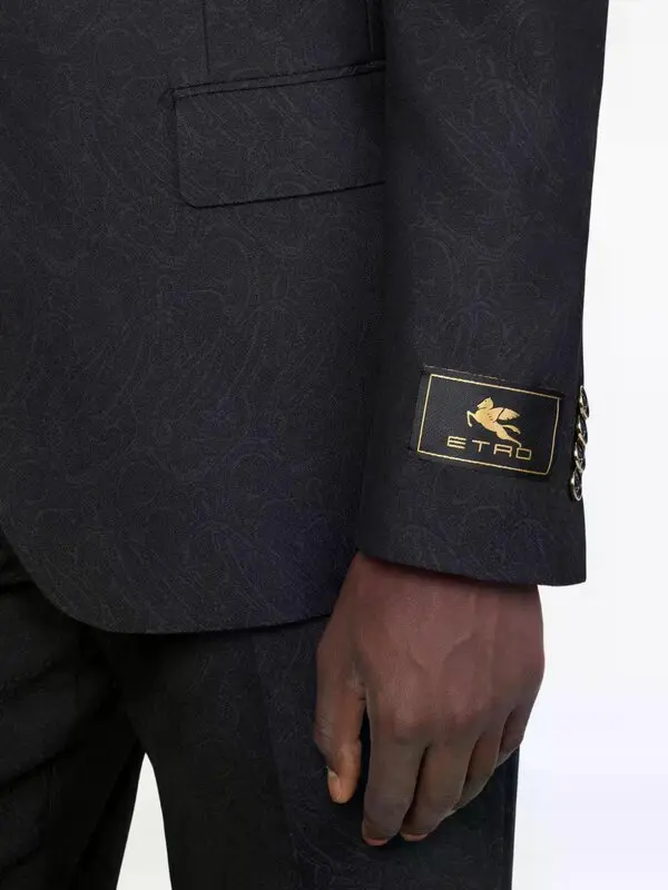 Etro Jacquard Paisley Single-breasted Jacket