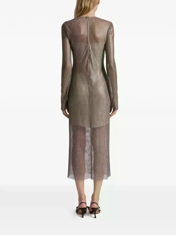 Alberta Ferretti Long-sleeve Midi Dress