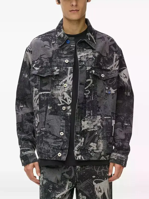 Karl Lagerfeld All-over-print Denim Jacket
