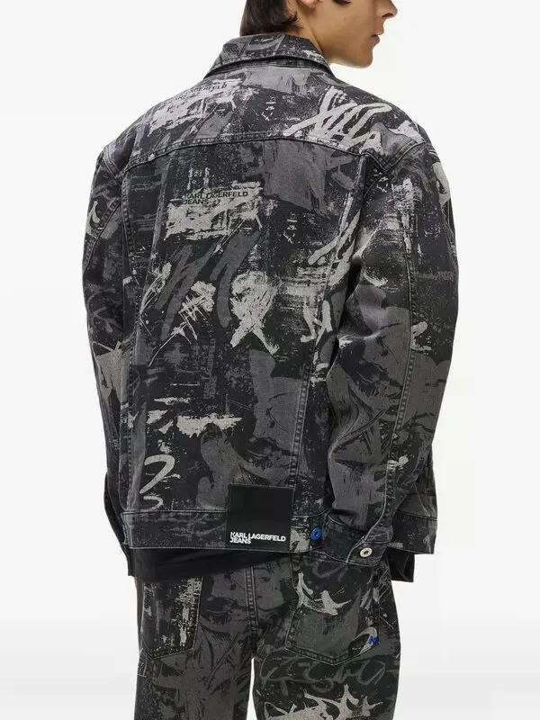 Karl Lagerfeld All-over-print Denim Jacket