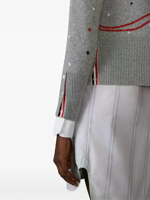Thom Browne Hector Reindeer Intarsia Cardigan
