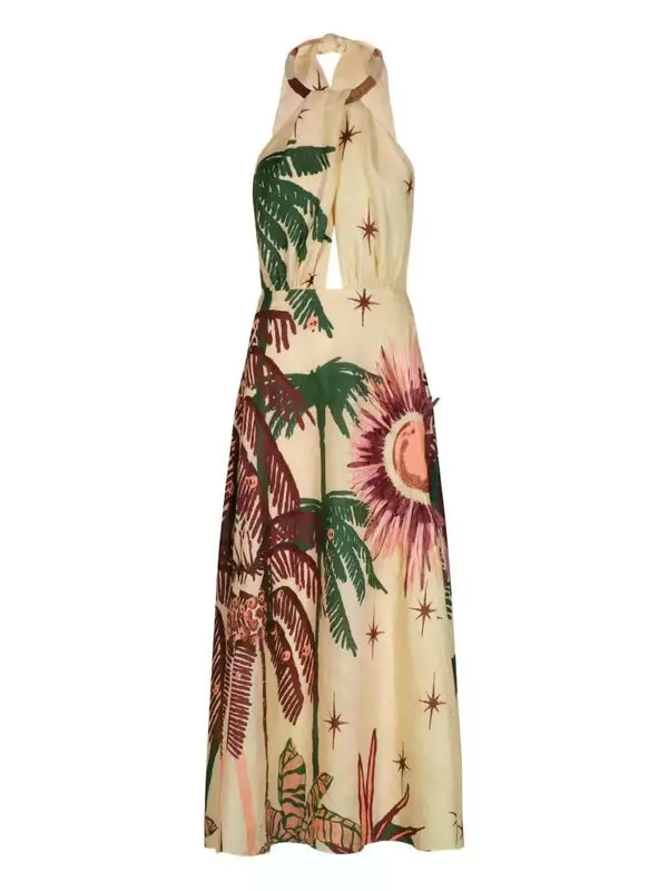 Johanna Ortiz Floral Maxi Dress - Neutrals