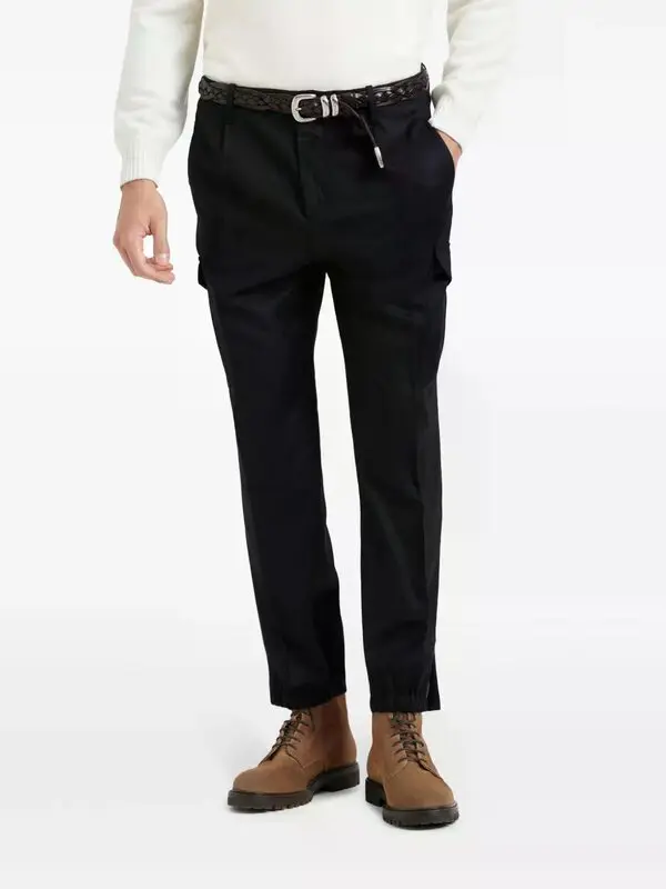 Brunello Cucinelli Cargo-pocket Wool Tapered Trousers