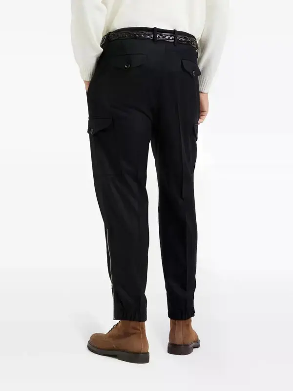 Brunello Cucinelli Cargo-pocket Wool Tapered Trousers