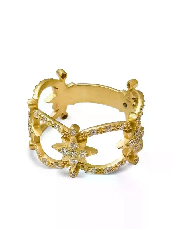 Coomi Round Diamond Star Ring - Gold