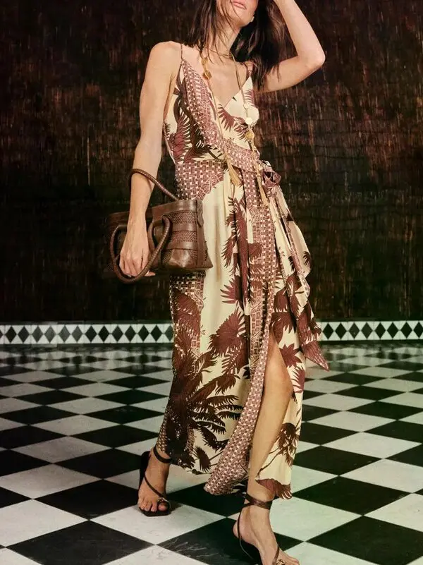 Johanna Ortiz Nouvel Arôme Ruffled Midi Dress
