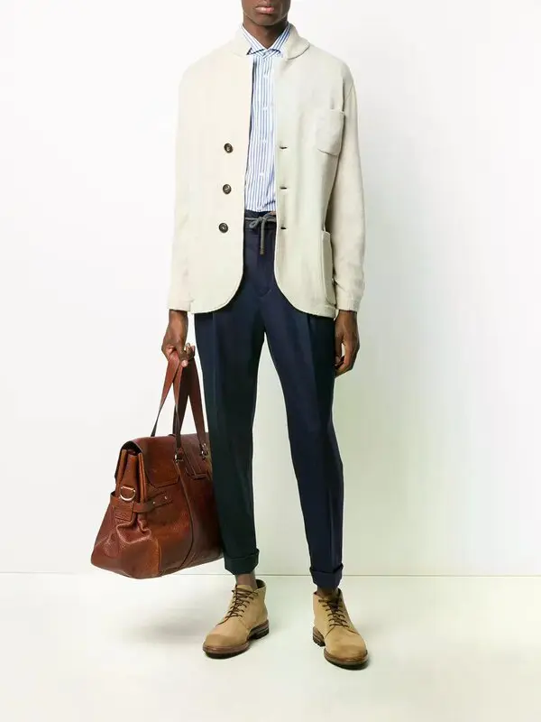 Brunello Cucinelli Cropped Drawstring Trousers