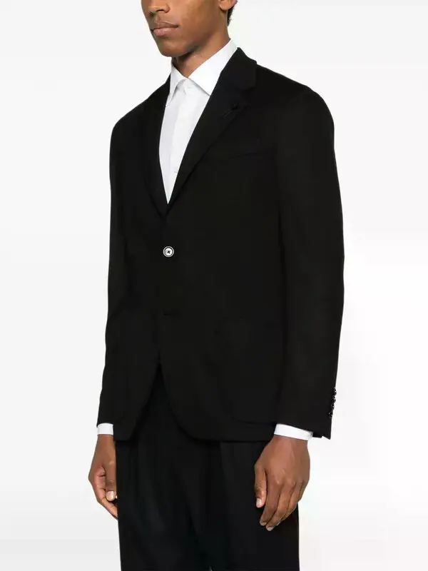 LARDINI Single-breasted Blazer - Black