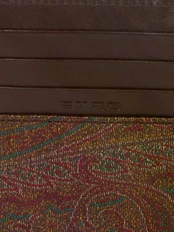 Etro Arnica Paisley Zip Card Holder