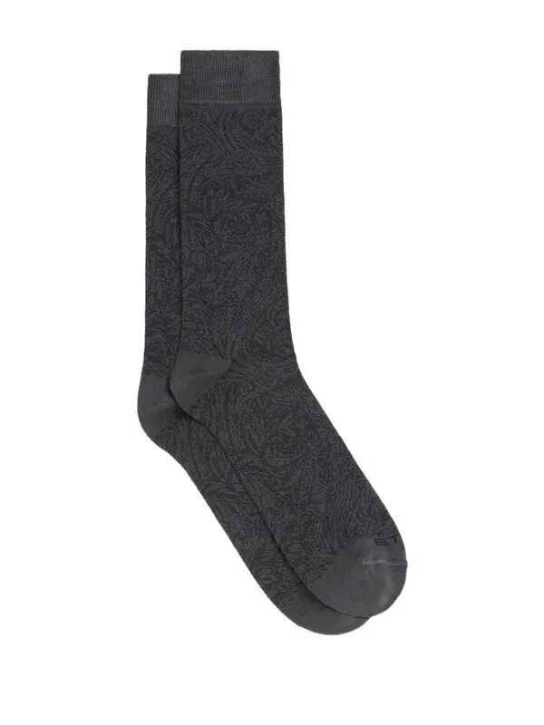 Etro Leafy Jacquard Socks - Grey