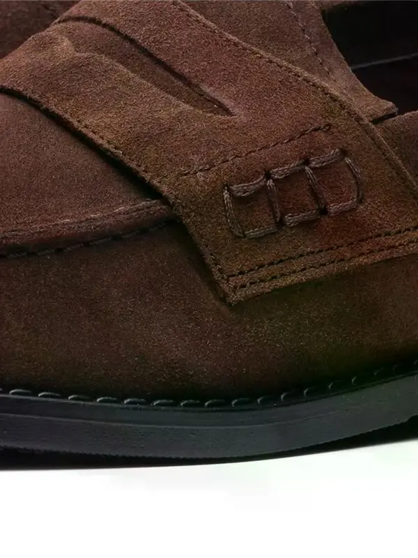 POCHE PARIS Round-toe Suede Loafers
