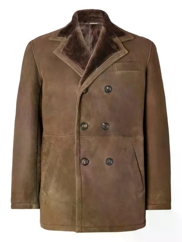 Eleventy Shearling Button Jacket