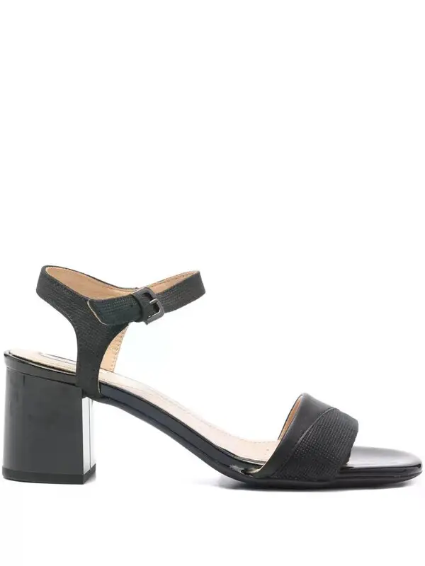 Geox 65mm Block Heel Buckle Sandals