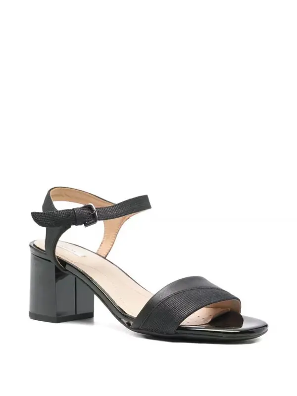 Geox 65mm Block Heel Buckle Sandals