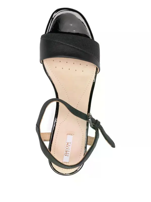 Geox 65mm Block Heel Buckle Sandals