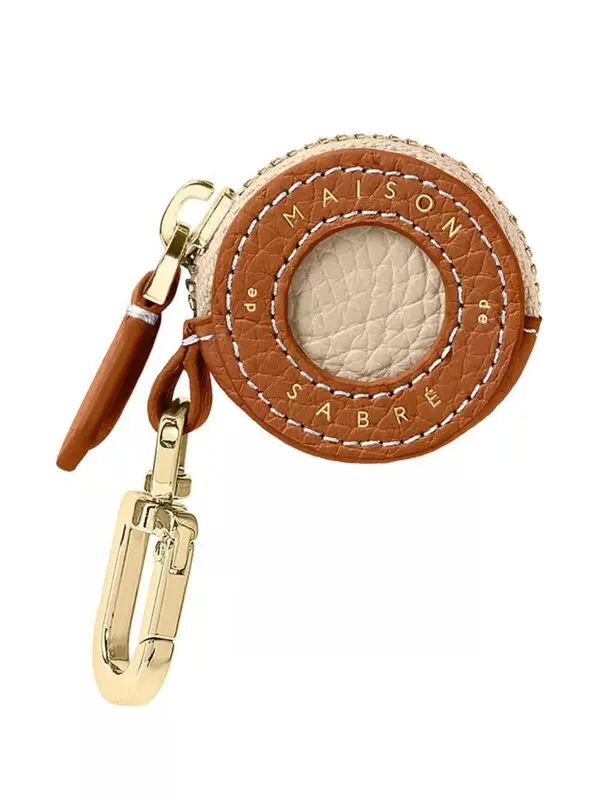 MAISON DE SABRE Leather Air Tag Charm - Brown