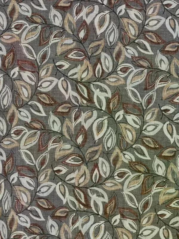 DELL'OGLIO Leaf-print Fringed Scarf