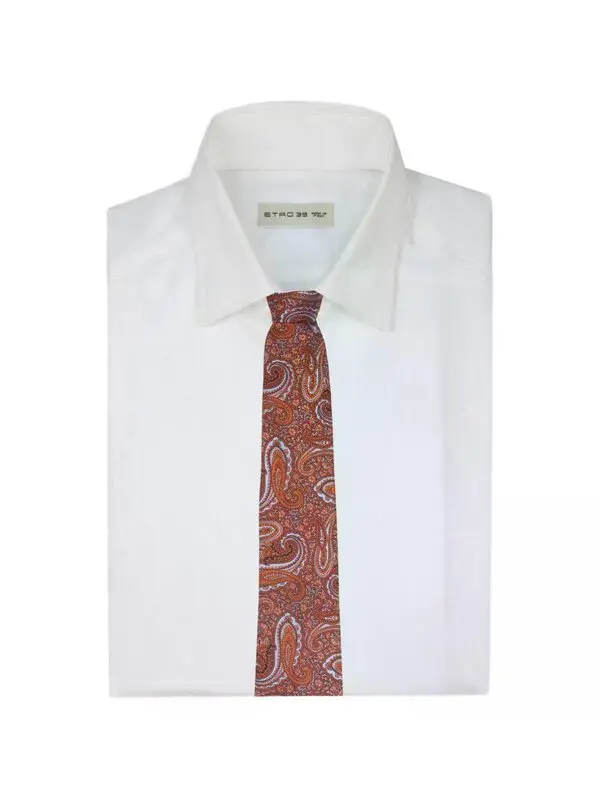 Etro Jacquard Paisley Neck Tie - Brown