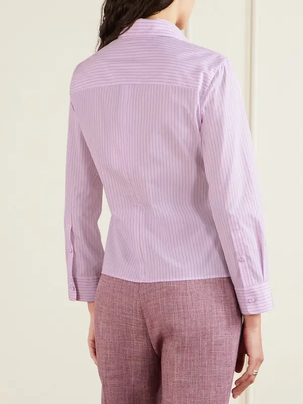 Calvin Klein Daisy Striped Cotton-poplin Shirt