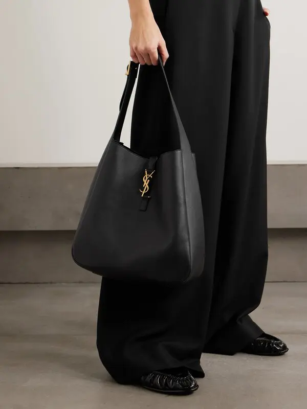 Saint Laurent Le 5 À 7 Large Leather Shoulder Bag - Black