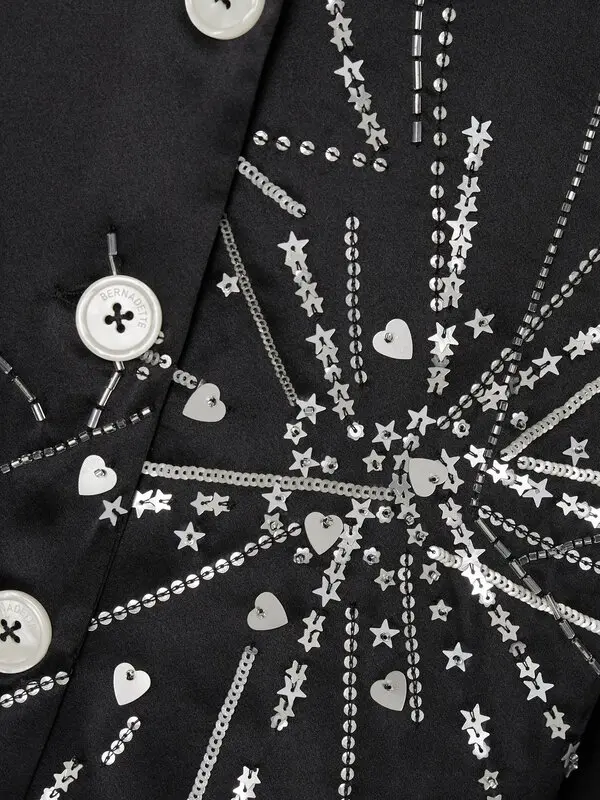 Bernadette Louis Sequin-embellished Pajama Shirt